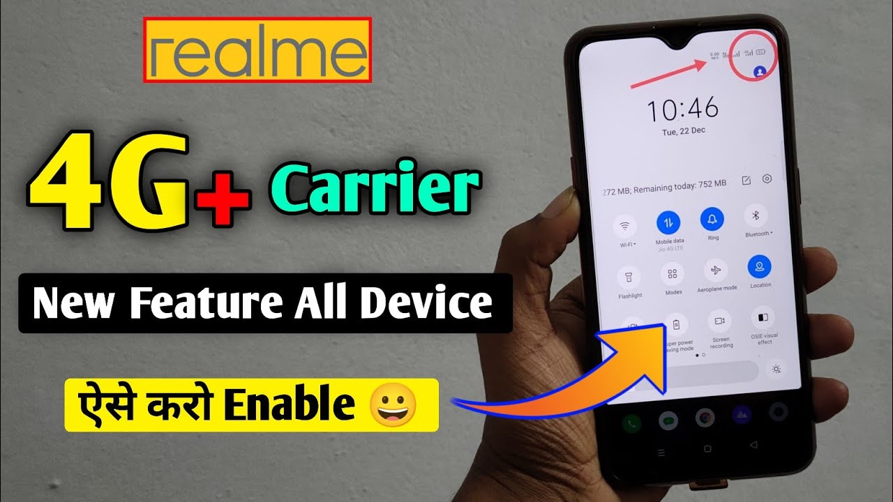 Realme 4G+ Carrier New Feature | How to Enable 4G+ in Any Realme ...