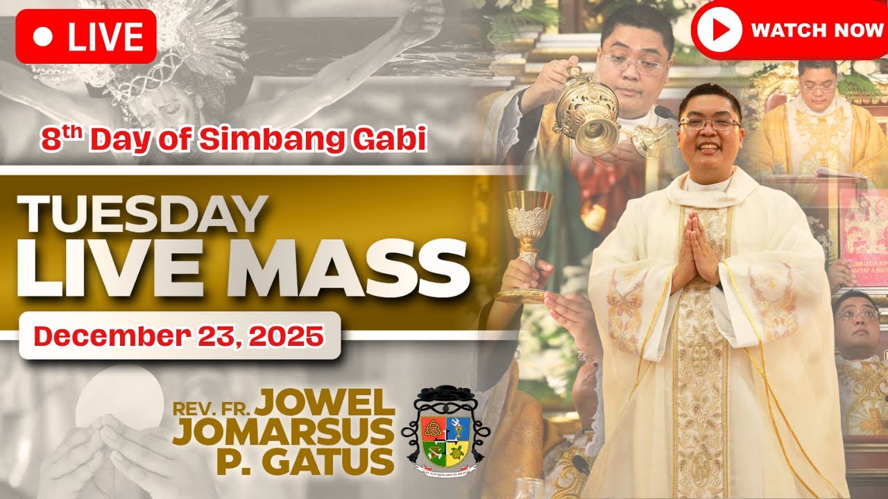 TUESDAY FILIPINO LIVE MASS TODAY *8TH DAY SIMBANG GABI* DECEMBER 23 ...