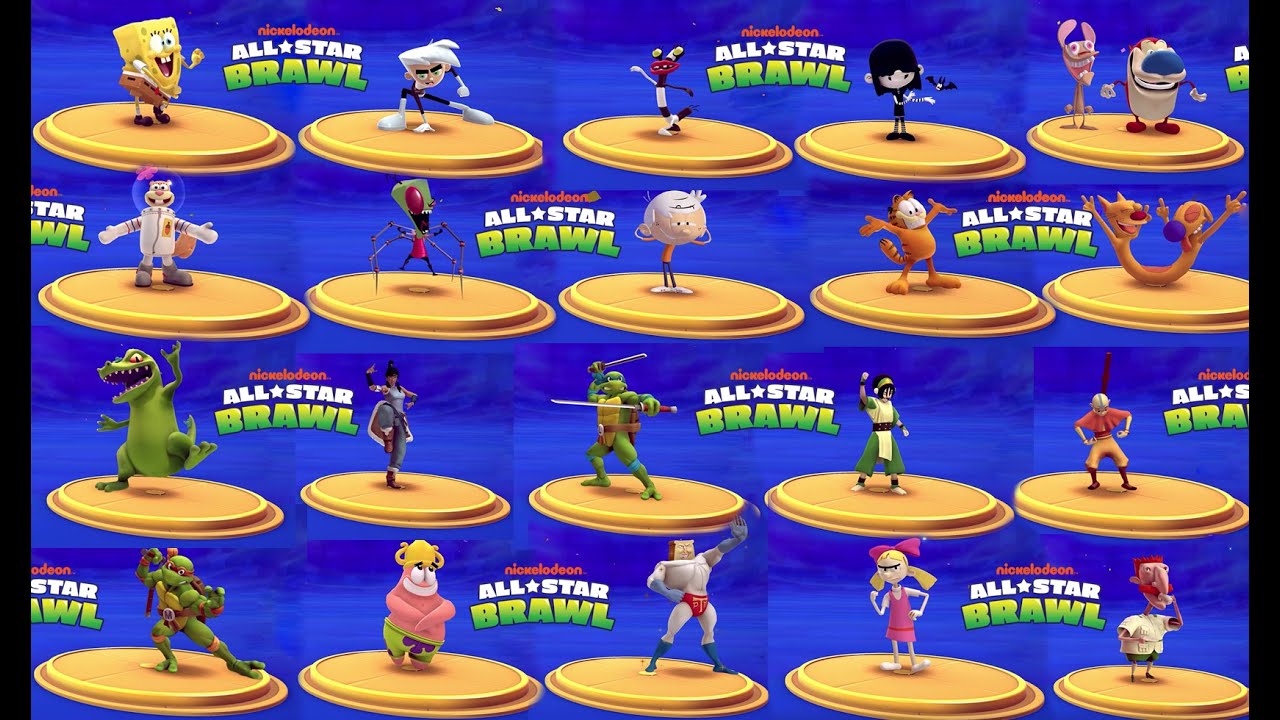 Nickelodeon All Star Brawl - All Winning Gestures (Animation) - All ...