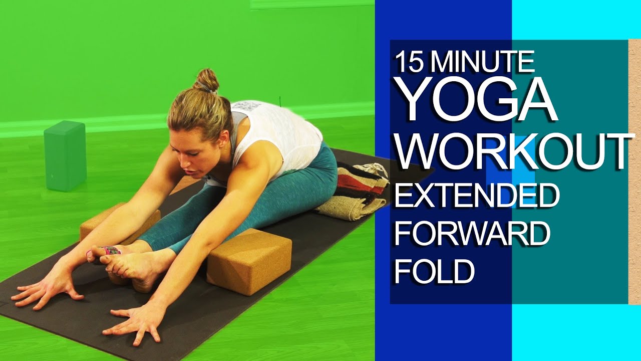 15 Minute Yoga Workout Extended Forward Fold - YouTube