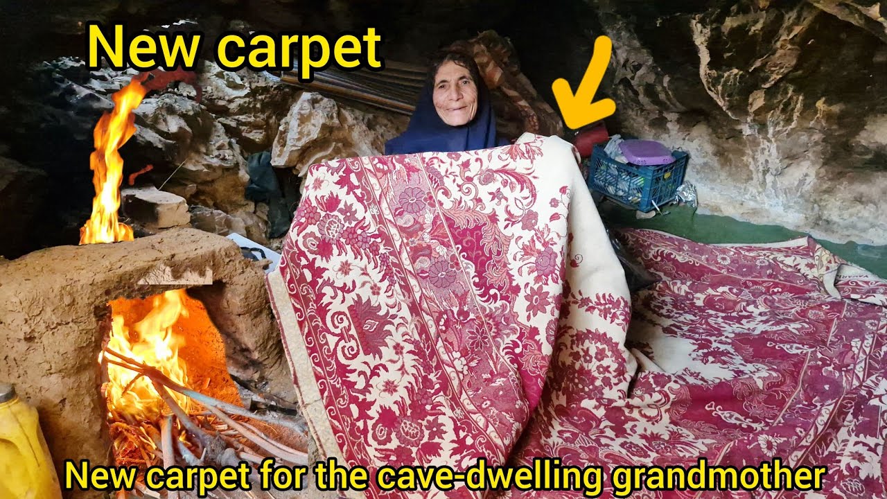 Operator's gift: New carpet for cave-dwelling grandmother - YouTube