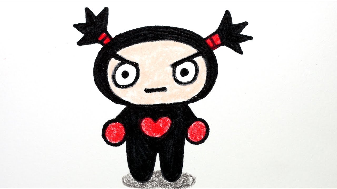 How to draw Garu from Pucca #001 뿌까의 가루 그리기 cute かわいい 可愛 Emoticon ...