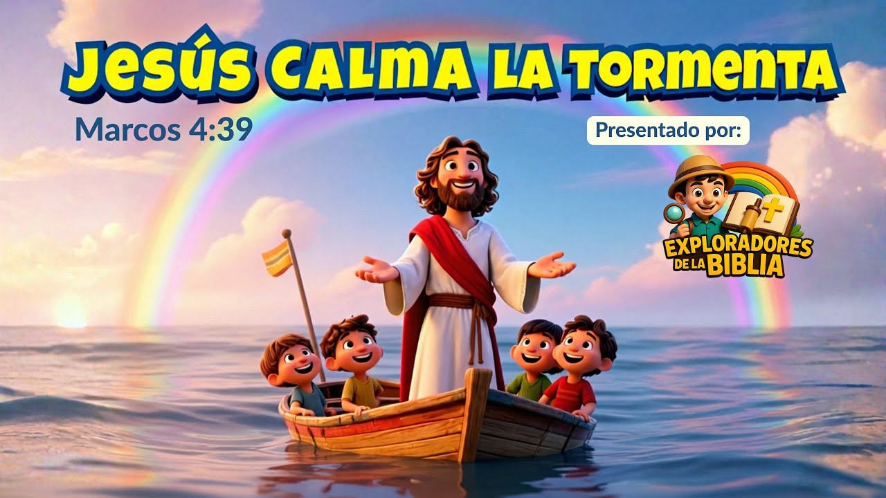 🌊 Jesús Calma la Tormenta | Marcos 4:39 - YouTube