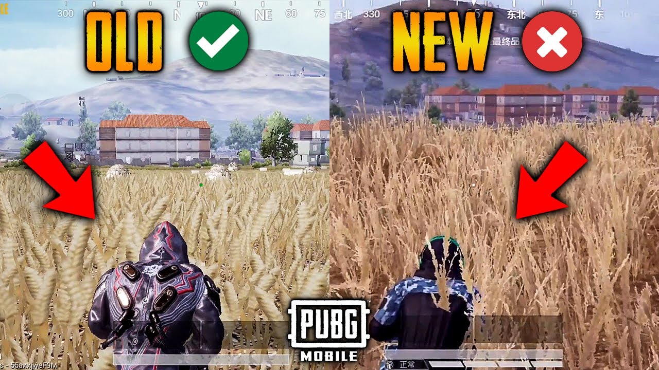 PUBG MOBILE ERANGEL 2.0 GRASS COMPARISON + EXPLORING NEW SCHOOL LOOK ...