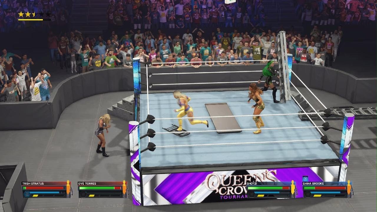WWE 2K23 Trish Stratus & Eve Torres Vs Shotzi & Dana Brooke 🌪️ Tag ...