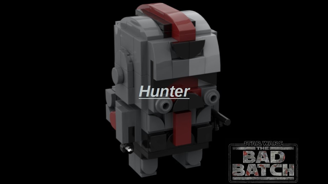 Hunter (Bad Batch) LEGO Brickheadz MOC Tutorial - YouTube