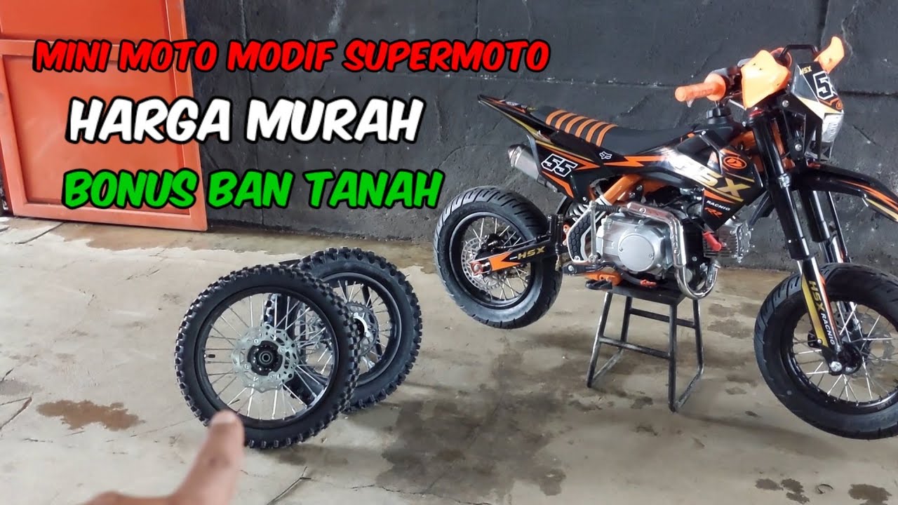 MODIF TRAIL MINI PAKAI BAN ASPAL KASIH JUGA BONUS BAN TANAH MANTAP ...