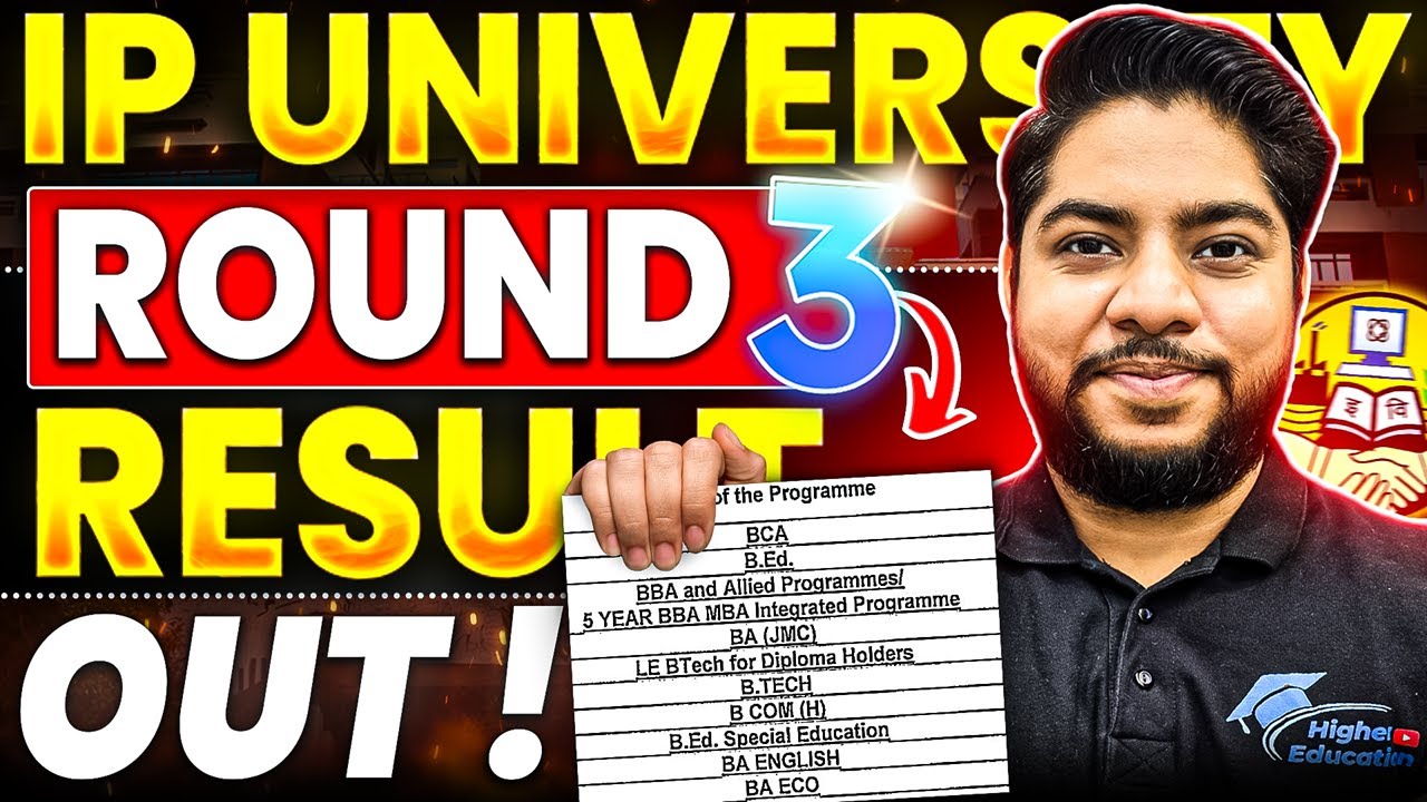 BIG UPDATE- IP University Round 3 Result Out | Sliding Round & Physical ...