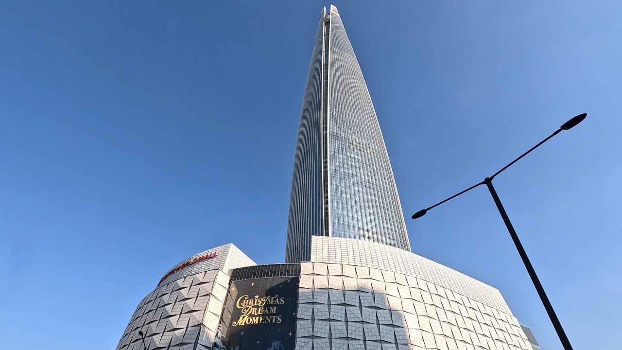 잠실역 주변 구경하기 롯데월드타워 & 석촌호수 | Take a walk around Jamsil Station (Lotte ...