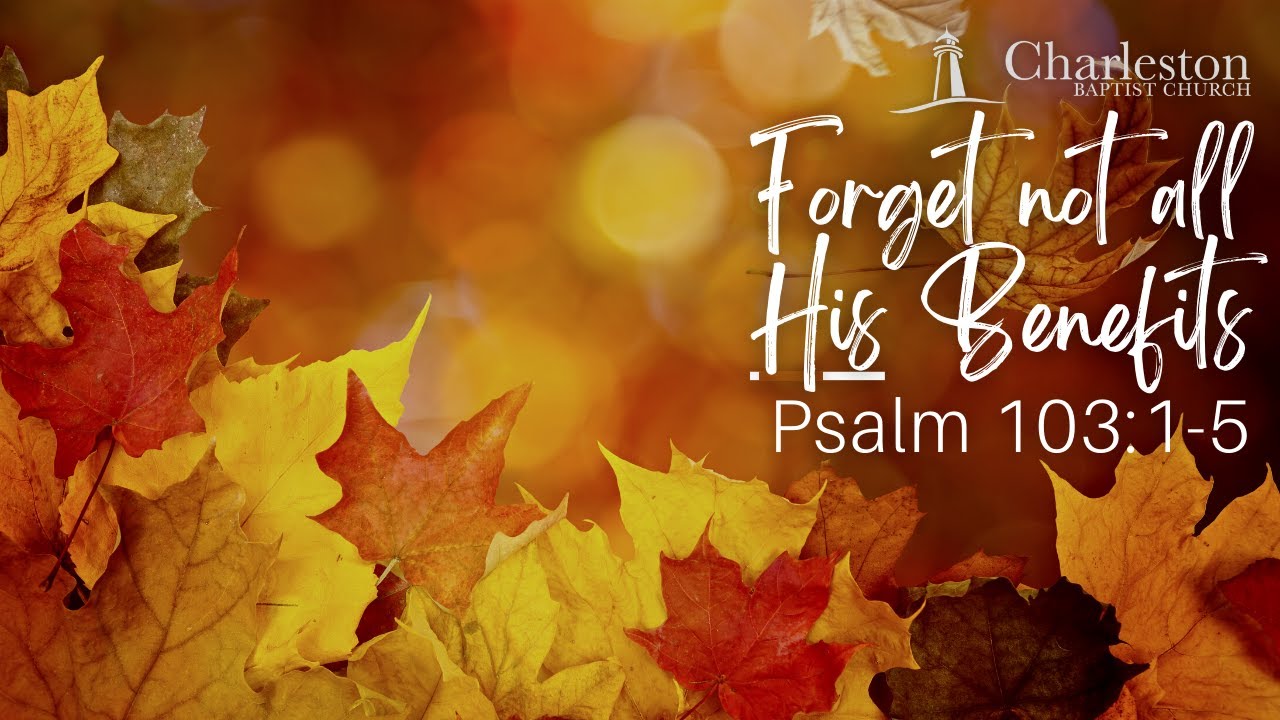 Forget Not His Benefits Psalm 103 1 5 YouTube