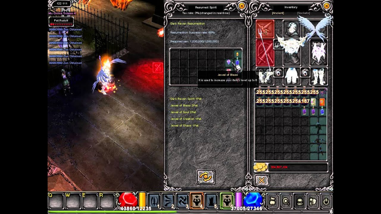 FAQ MU Online: Как сделать Dark Raven - YouTube