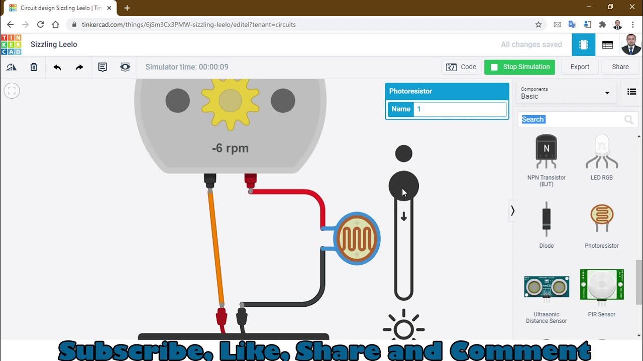 How to control DC Motor Speed by Using LDR - YouTube