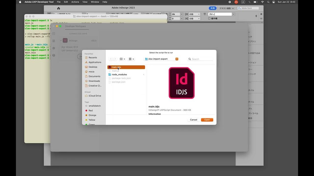 InDesign UXP Scripting, SheetJS Demo - YouTube