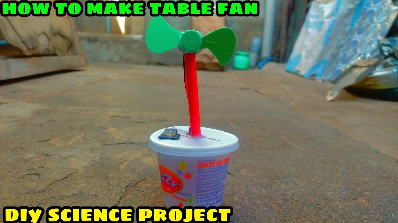 How to make diy Table fan / Diy table fan invention / science project ...