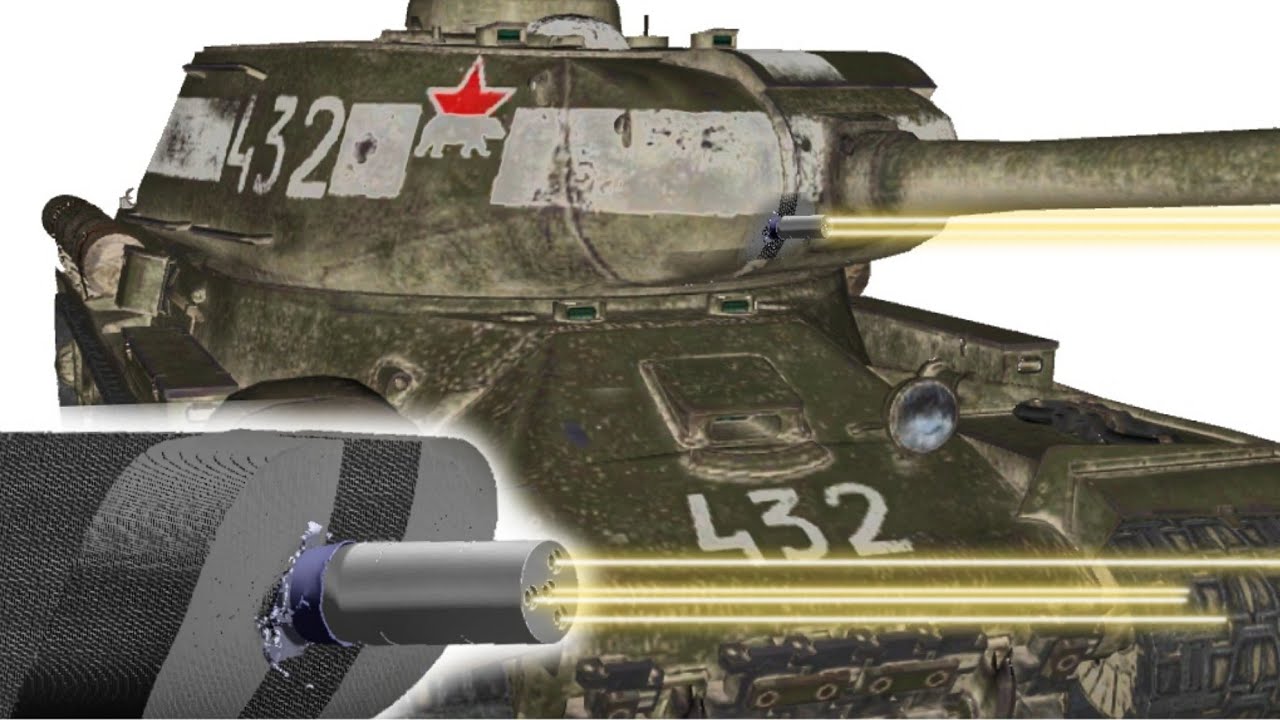 IS-2 mantlet hit | 17-pdr | Armor Penetration Simulation - YouTube