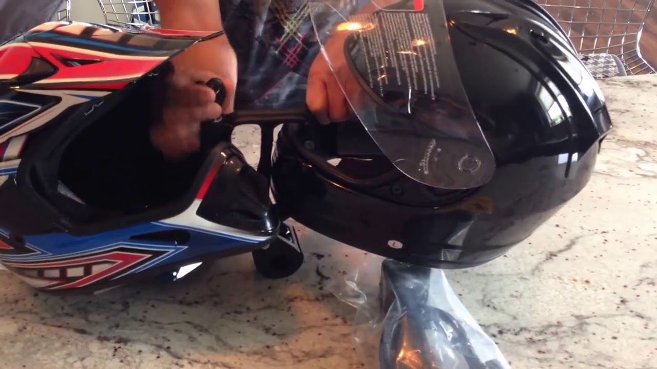 helmet lock for one or two full face helmet - YouTube