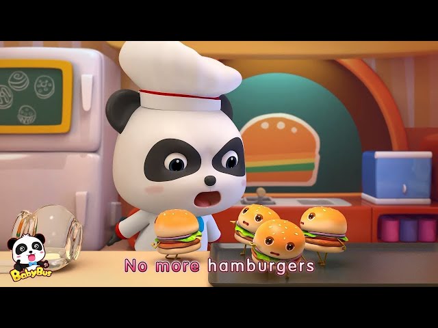 Angry Panda Cook & Naughty Hamburger | Baby Makes Hamburgers | Kid ...