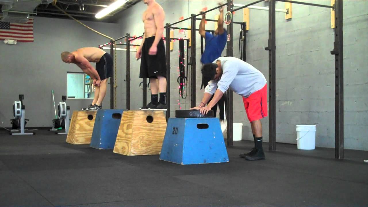 Dillon Akhil Ray Jesse Pull-up/Box Jump/ Row WOD - YouTube