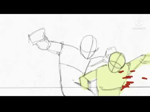 Fight animation practice, Uchiha split kick (flipaclip) - YouTube