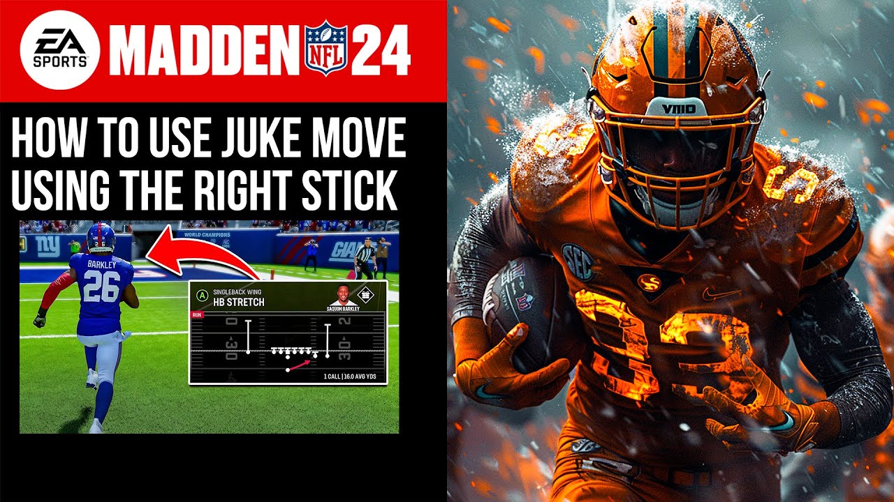 MADDEN 24 HOW TO USE JUKE MOVE USING THE RIGHT STICK - YouTube