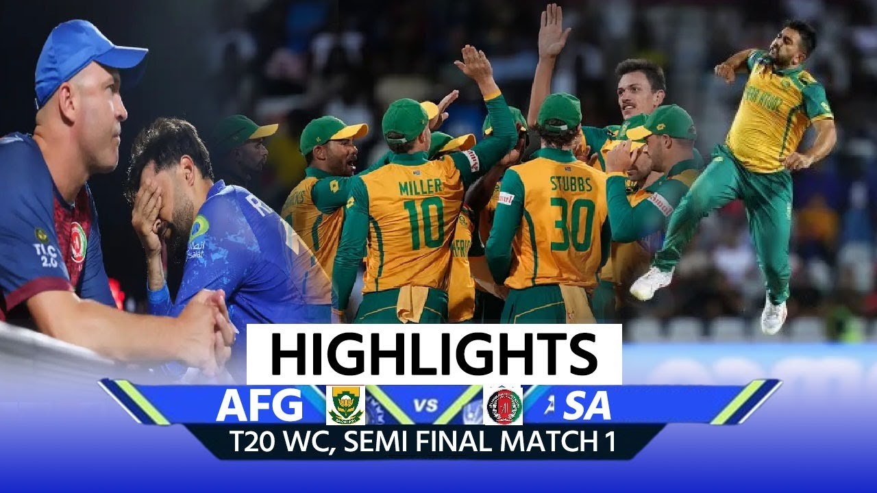 AFG vs SA: Afghanistan vs South Africa Semifinal Highlights | Today ...