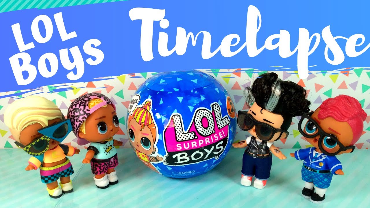 Timelapse LOL Boys Series 2( Unboxing and pretend play) - YouTube