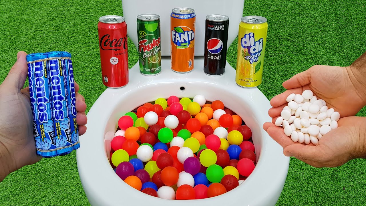 Colorful Mini Balls VS Coca Cola Zero, Pepsi Max, Fanta, Didi, Fruko ...