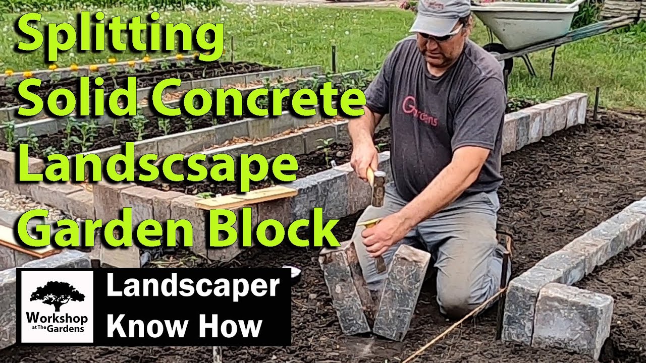 Three Simple Steps for Splitting Solid Concrete Landscape Garden Block ...