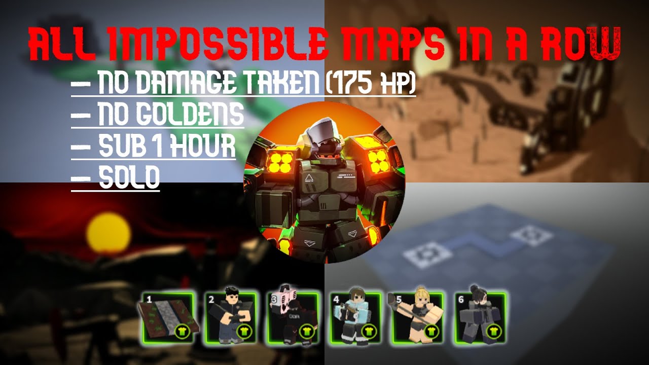 Tower Defense X | All Impossible Maps in a Row without losing 1HP - YouTube