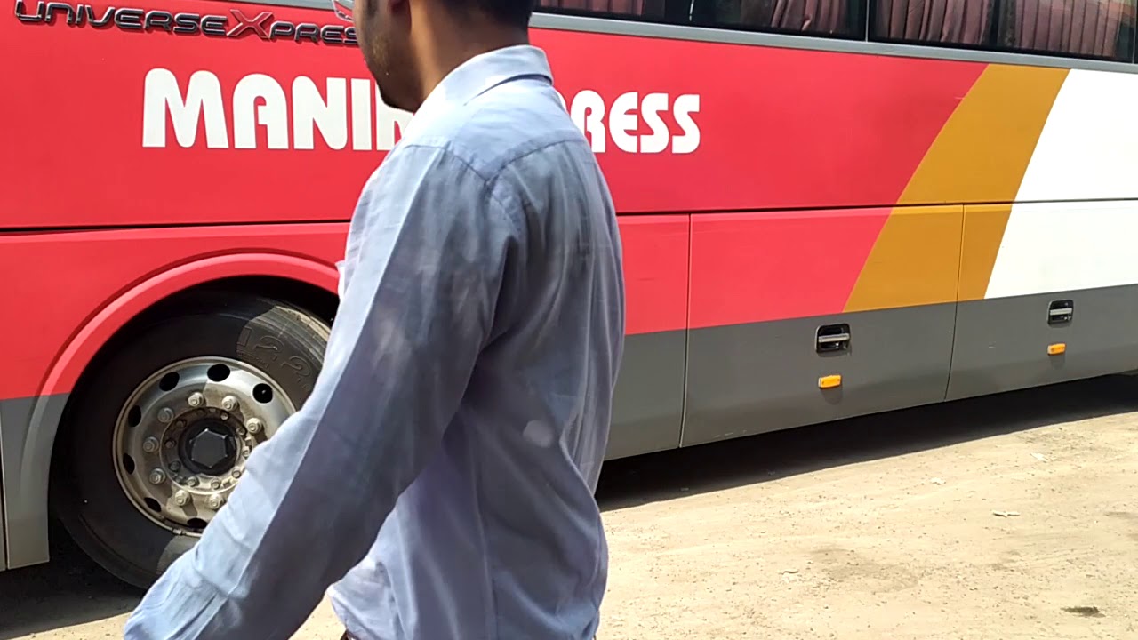 Manik Express(BD Bus) Departure from Food Village Plus - YouTube
