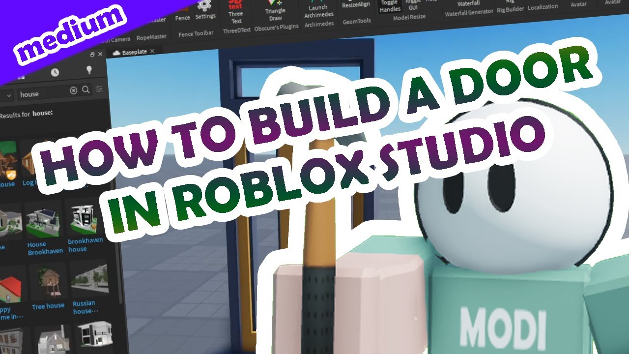 HOW TO BUILD A DOOR IN ROBLOX STUDIO YouTube HOW TO BUILD A DOOR IN ROBLOX STUDIO YouTube