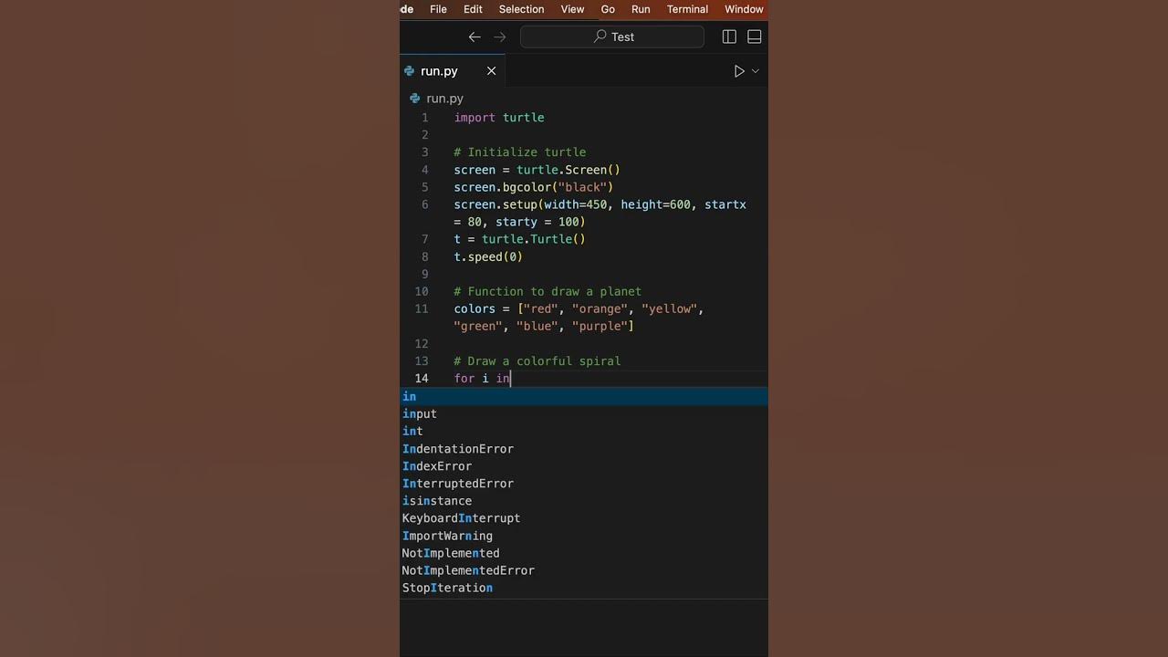 Python Colorful Spiral Animation with ASMR #asmr #programming #coding - YouTube
