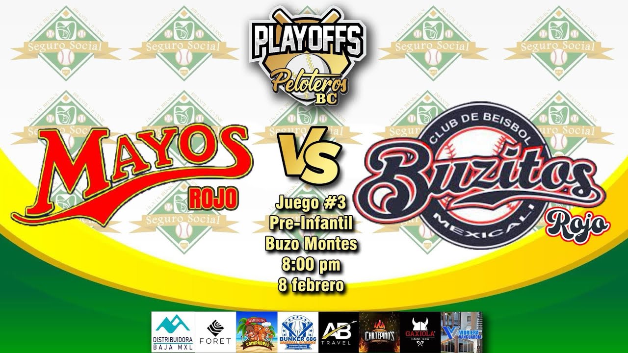 MAYOS ROJOS vs BUZITOS ROJO (Pre-infantil) playoff liga IMSS Mexicali ...