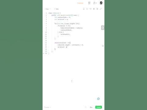 LeetCode Problem 283. Move Zeroes Short - YouTube