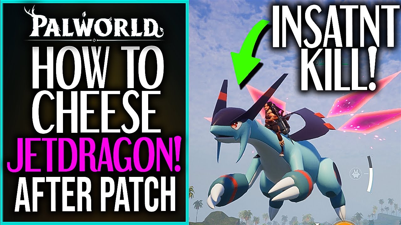 Palworld HOW TO CHEESE JETDRAGON *INSTANT KILL* - Palworlds JetDragon ...