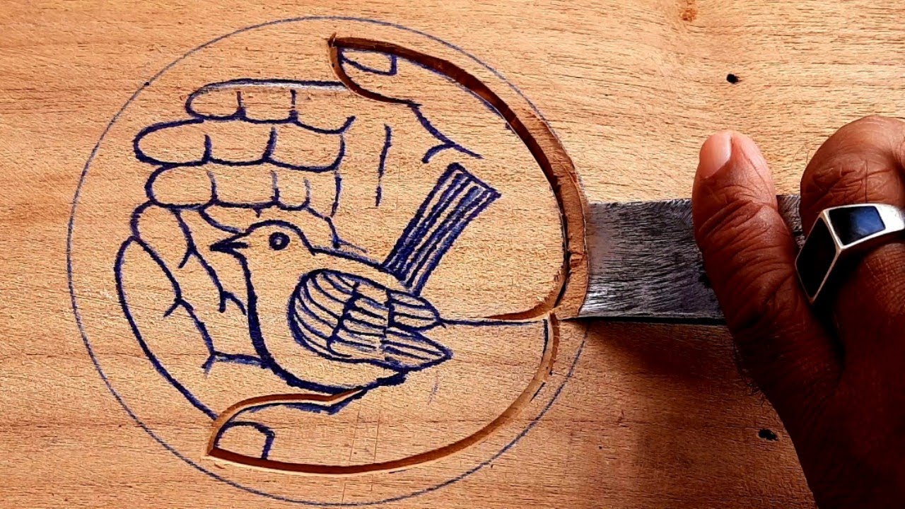 wood carving Bird and Hand || wood art - YouTube