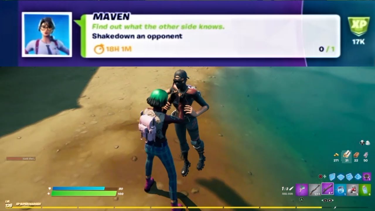 Fortnite - Shakedown an opponent - YouTube