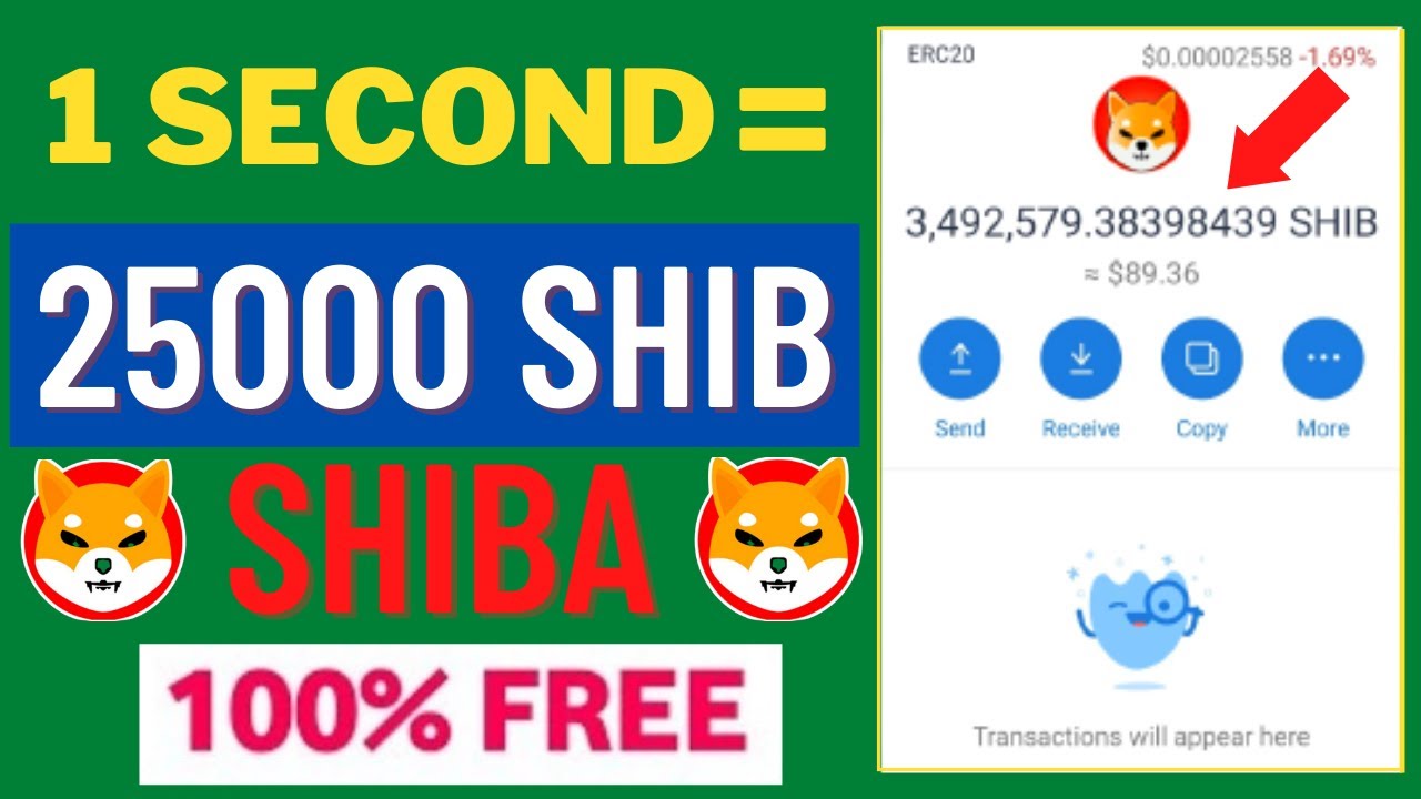 1 Second = 25000 SHIBA INU !! Free Shiba Inu Cloud Mining Site 2023 ...