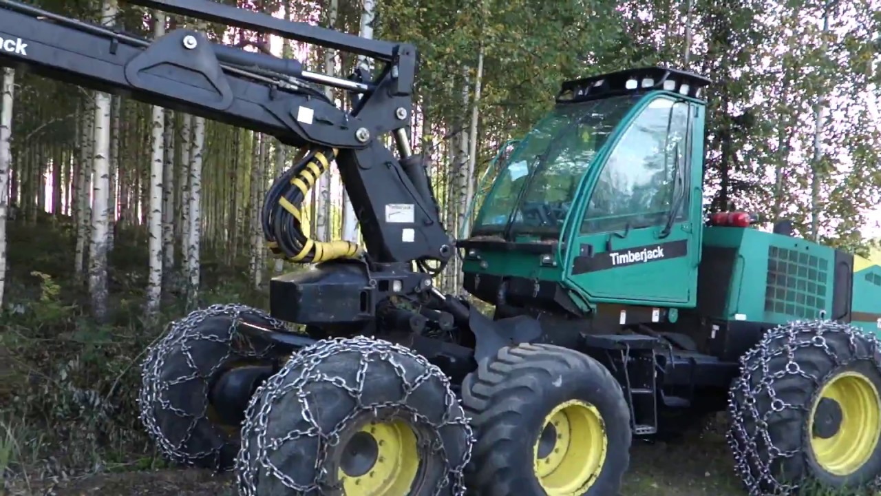 Harvester Timberjack 1270D Harvester - YouTube