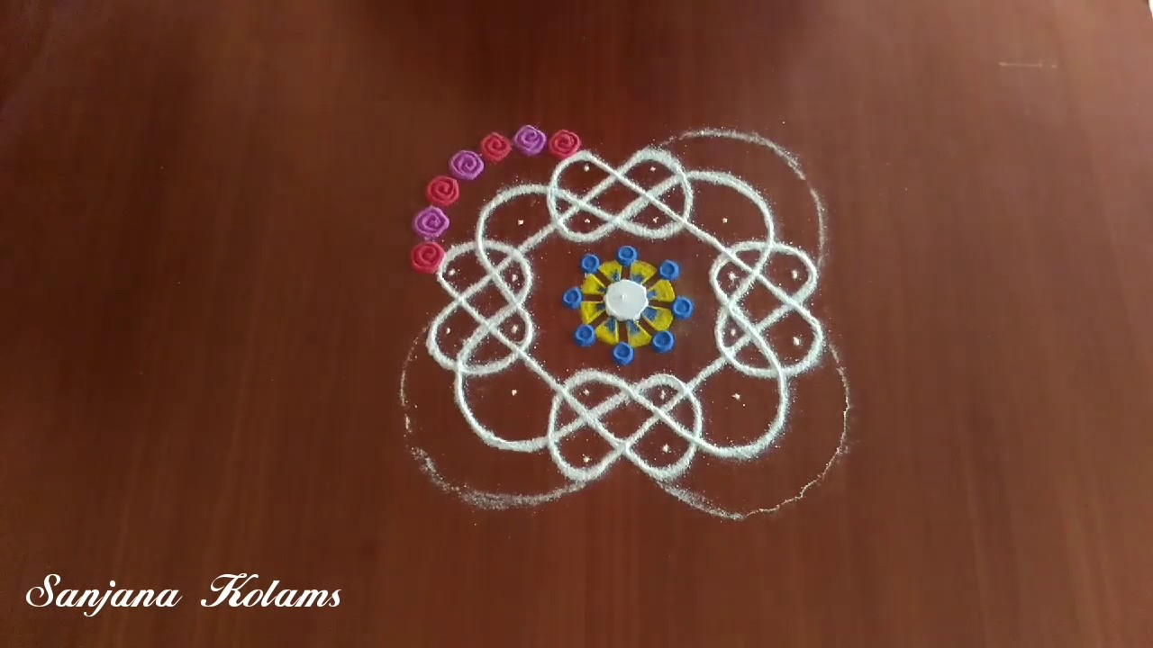 114. Simple And Easy Kambi Kolam. - YouTube