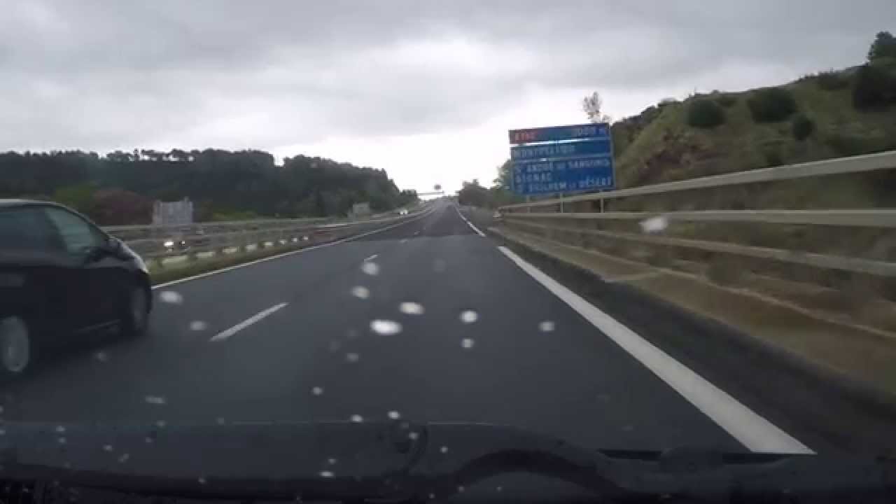 France by Autoroute - la Méridienne A75 A750 junction - YouTube