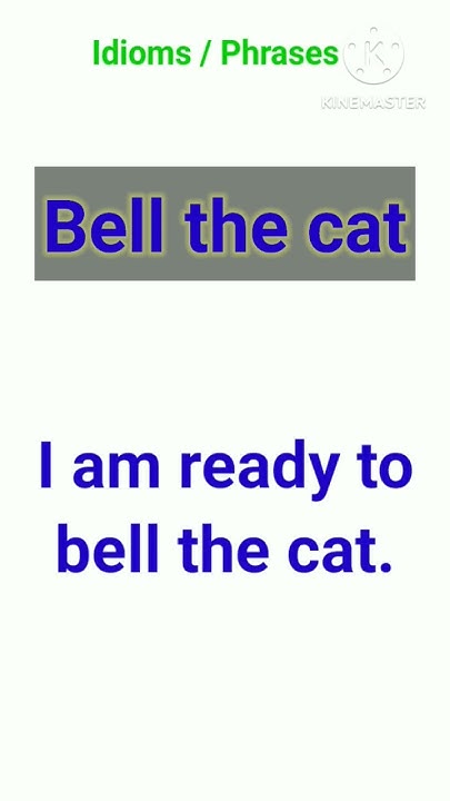 Idiom bell the cat in English # Idioms and phrases in English shorts ...