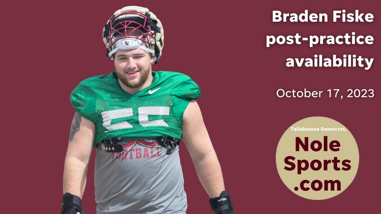 FSU football - Defensive lineman Braden Fiske post-practice - Oct. 17 ...