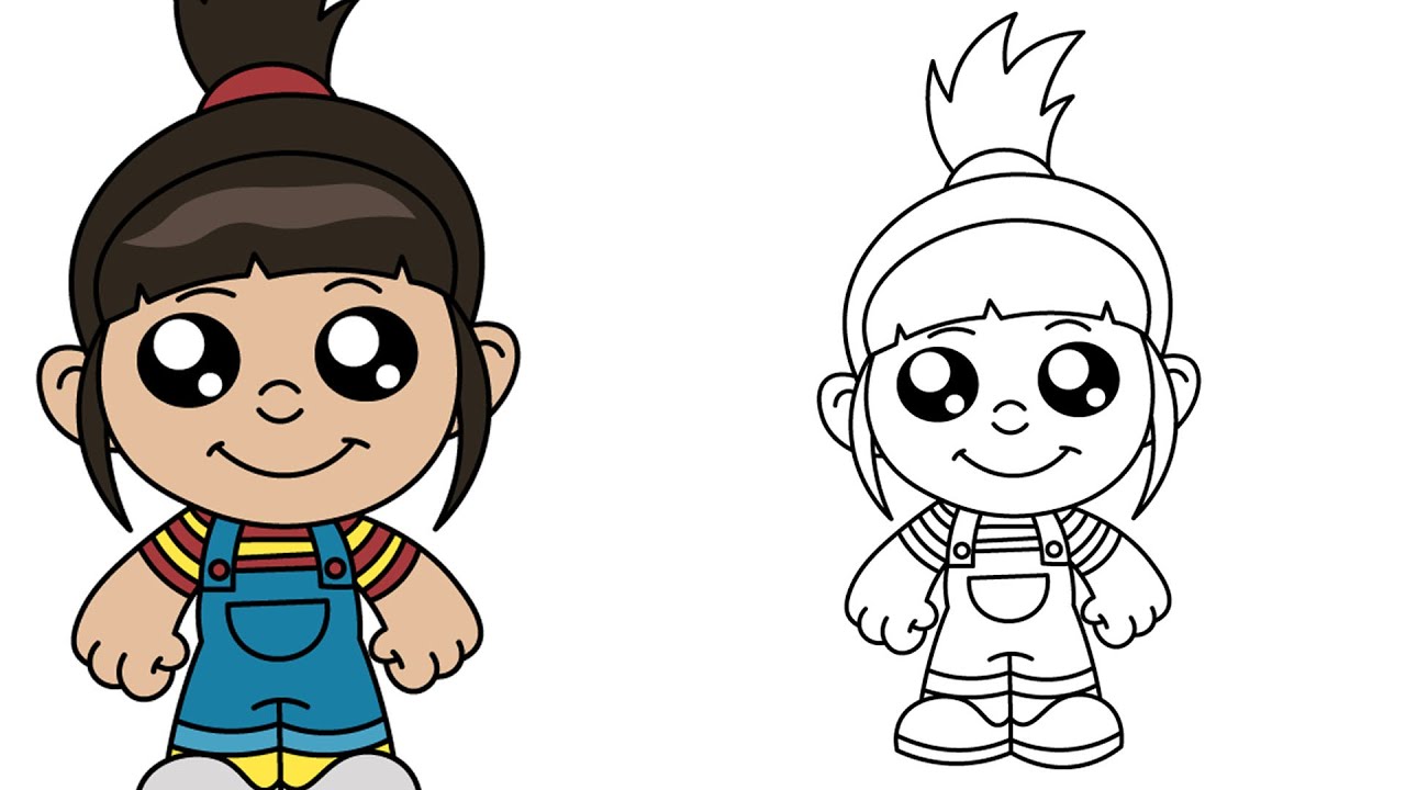 How To Draw Agnes From Despicable Me Despicable Me Agnes Margo