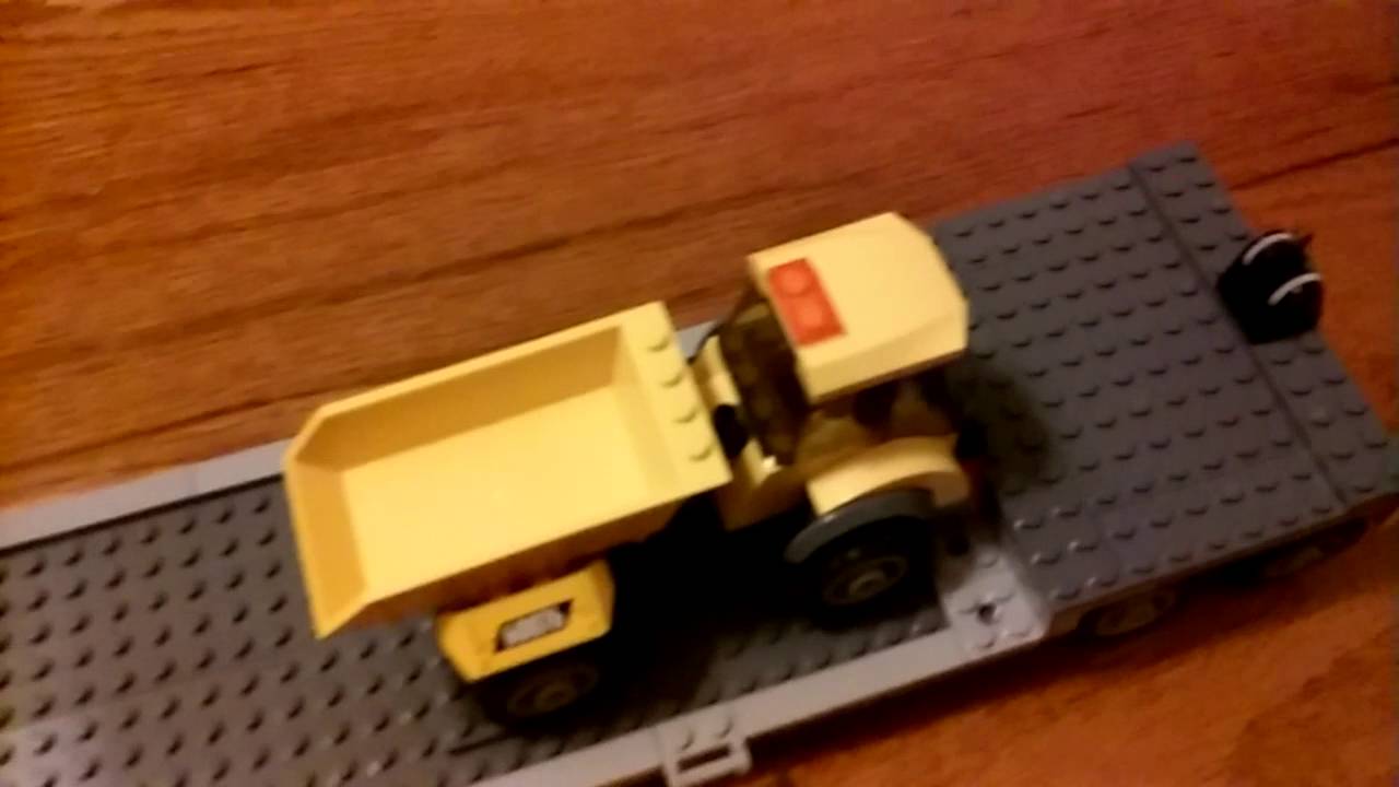 (Moc) Lego truck + lowboy trailer - YouTube