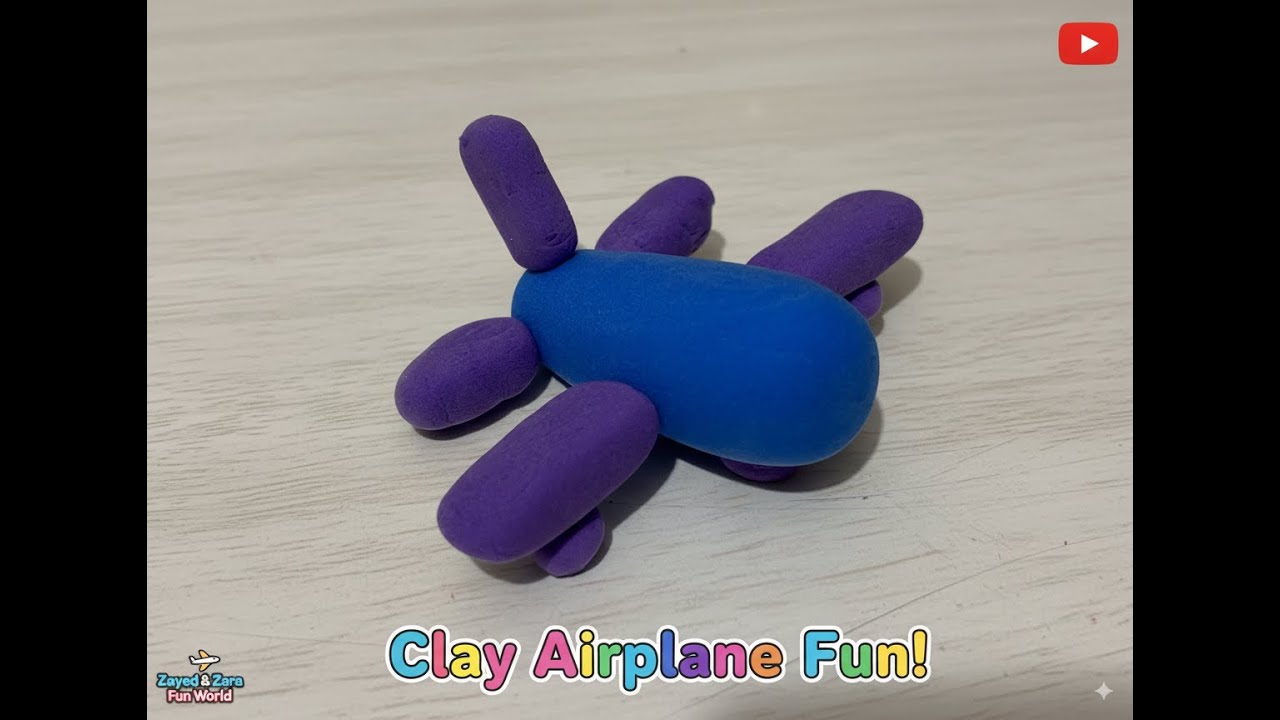 DIY Clay Airplane ️ Easy & Fun Kids Craft | Zayed & Zara Fun World ...