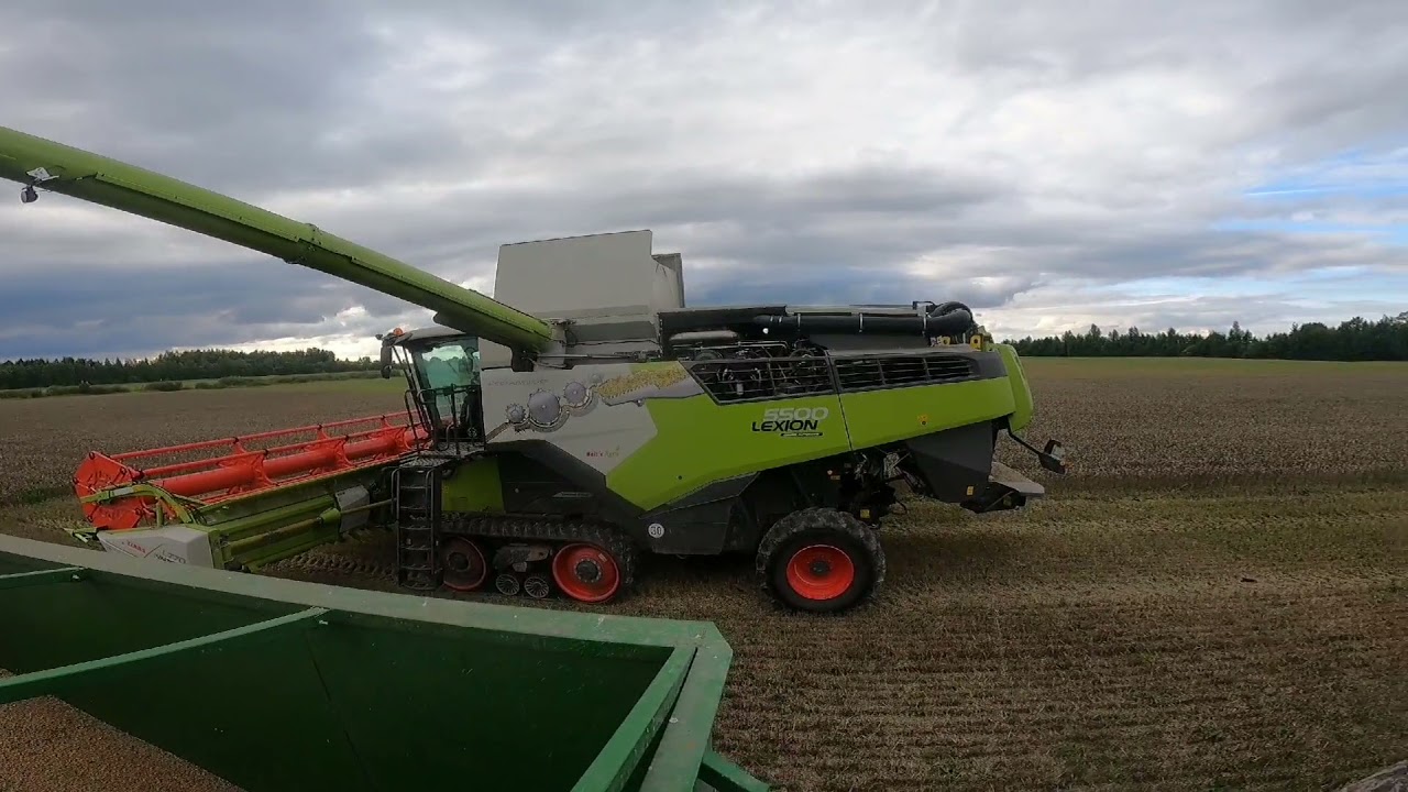 Claas Lexion 5500, 7,7M Vario - YouTube