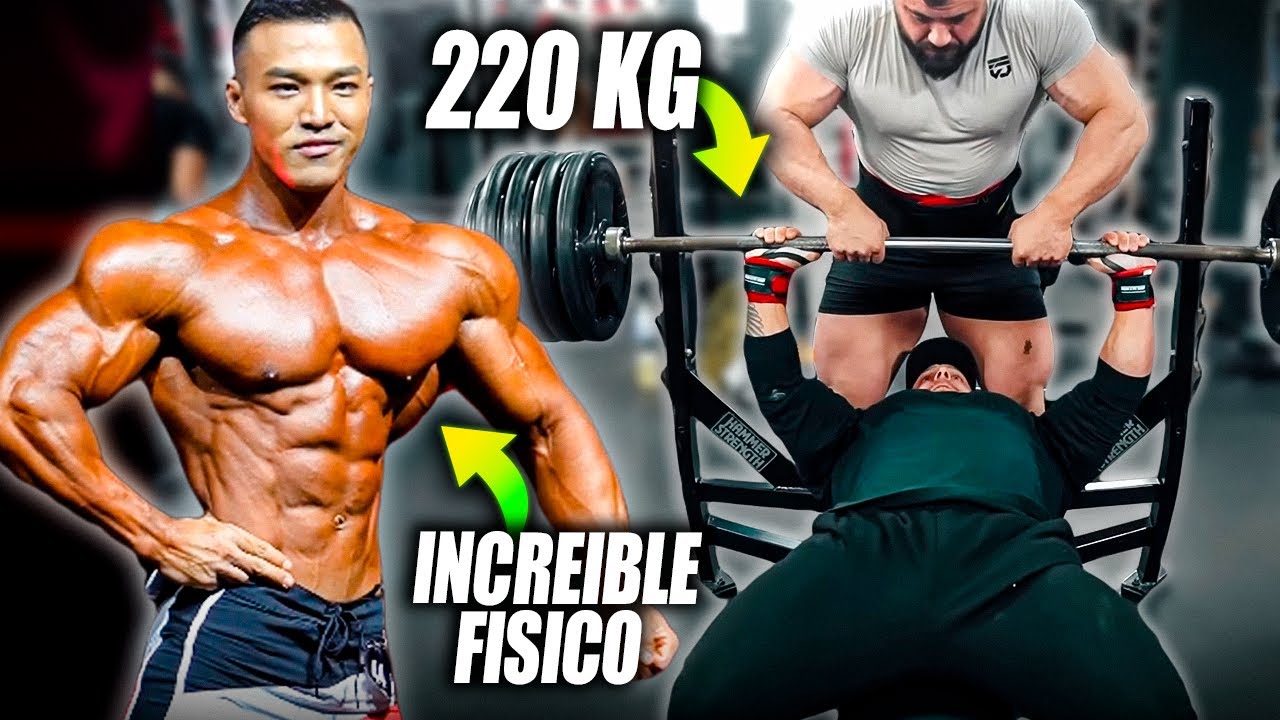 KIM ANGEL 220KG EN PRESS BANCA Y EL INCREIBLE FISICO DE ESTE MENS ...