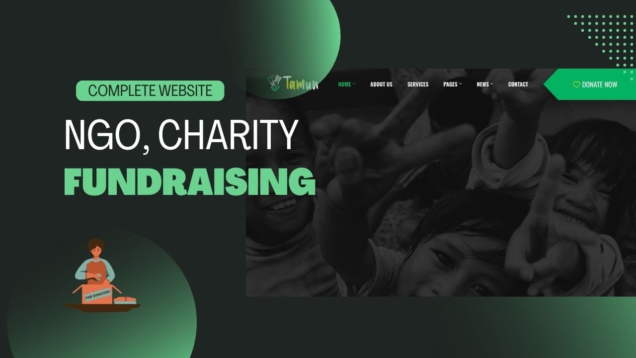 Create NGO, Donation, Fundraising Website | Non-Profit, Social Program ...