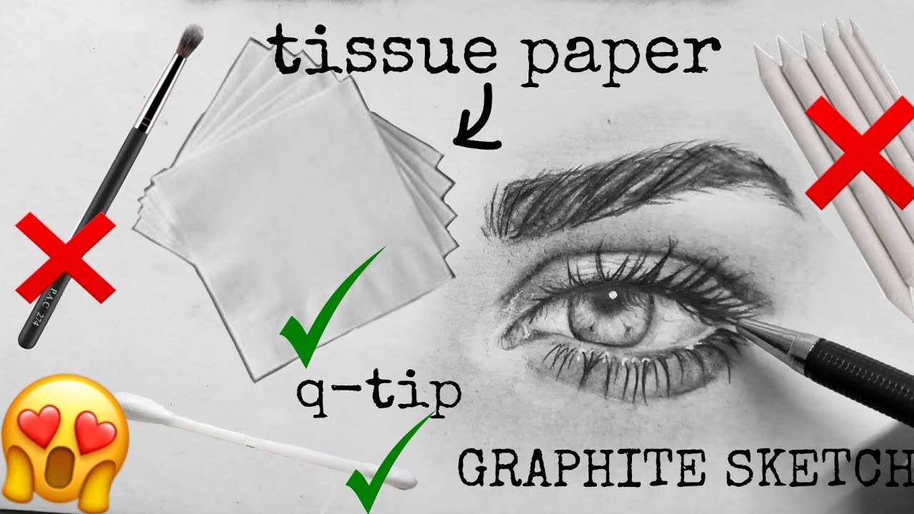 HOW TO: make an eye using graphite pencils | without blending stump and ...